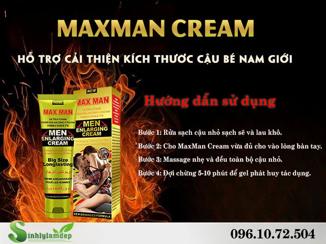 MaxMan Cream tốt không bán chính hãng ở đâu giá bao nhiêu